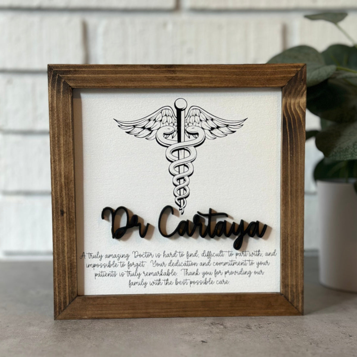 Personalized Doctor Sign, Medical Caduceus [Customize with any Profess ...